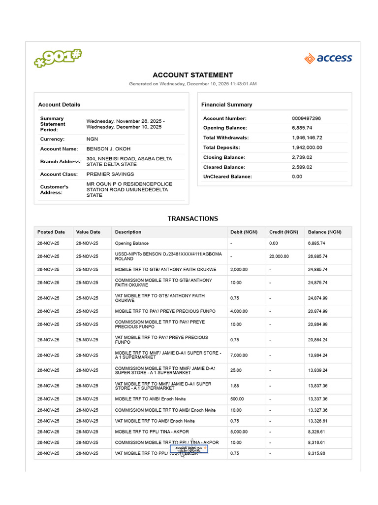 Signed Statement_20251210114316 | PDF | Business Economics | Banking ...