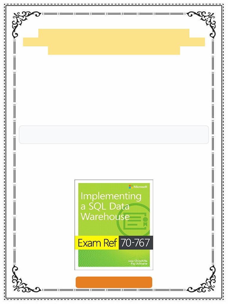 Exam Ref 70 767 Implementing a SQL Data Warehouse 1st Edition Jose ...