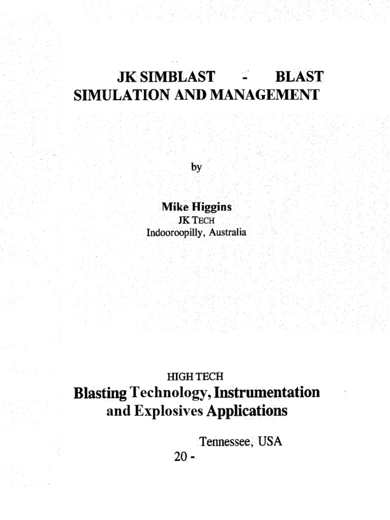 JK Simblast - Blast Simulation and Management | PDF | Databases | Data