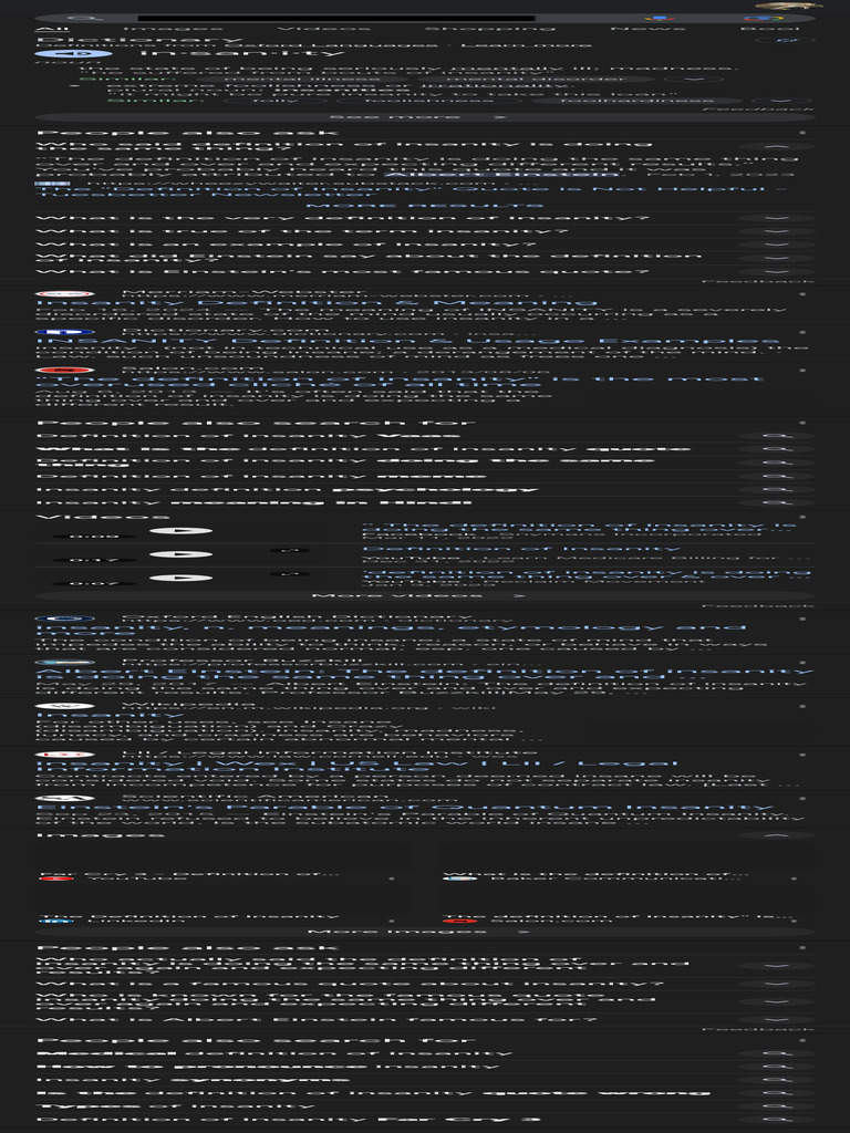 Definition of Insanity - Google Search | PDF | Insanity | Mental Health