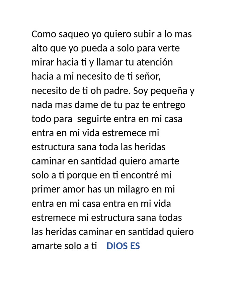 Oración de entrega y devoción a Dios | PDF