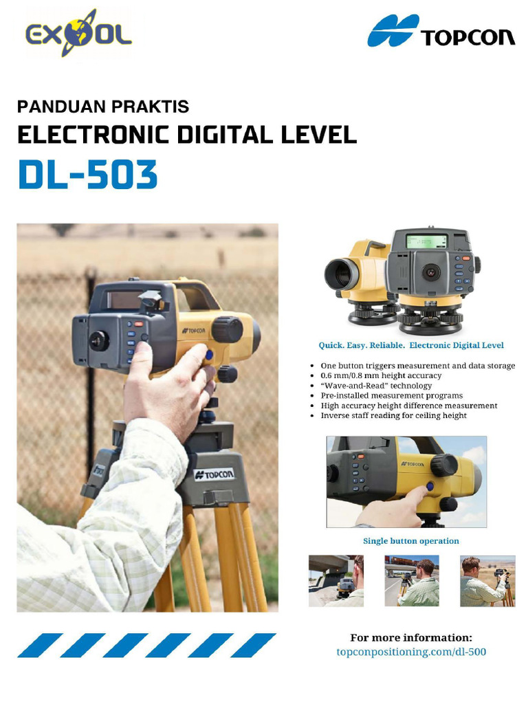Panduan Praktis TOPCON DL-500 EXSOL (1) | PDF