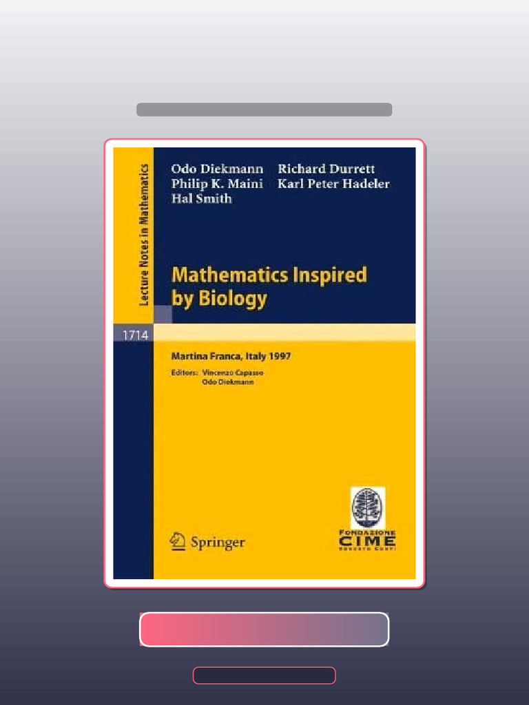 Test Bank for Mathematics Inspired by Biology Lectures | PDF ...