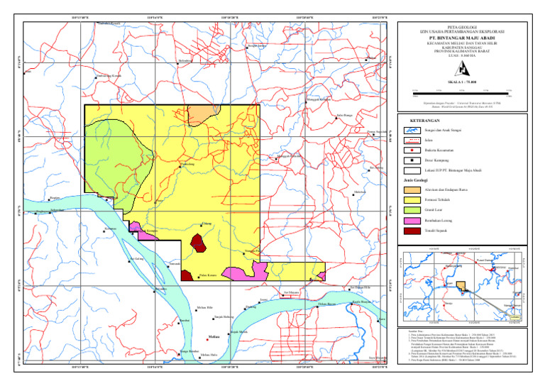 Peta Geologi IUP PT Bintangar Maju Abadi | PDF