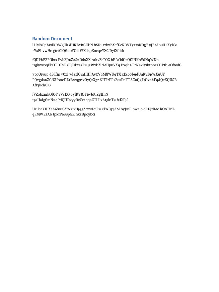 Random Doc 1 | PDF