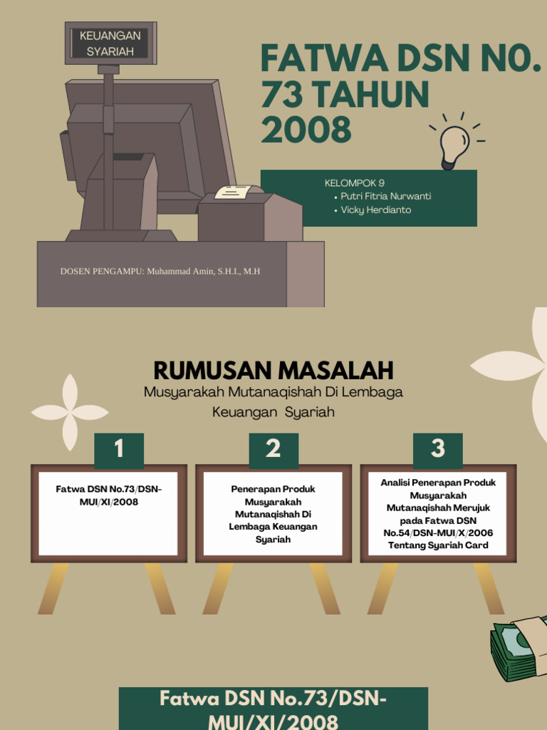fatwa dewan syariah no.73/DSN MUI/XI/2008 | PDF