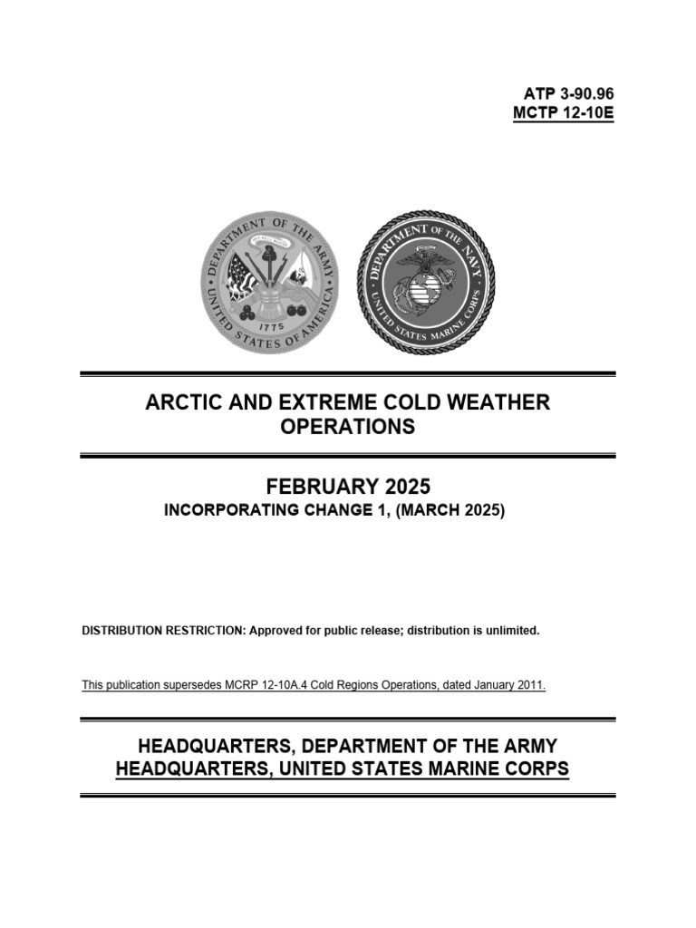 Arctic Cold Weather Operations Guide | PDF | Tanks | Ice