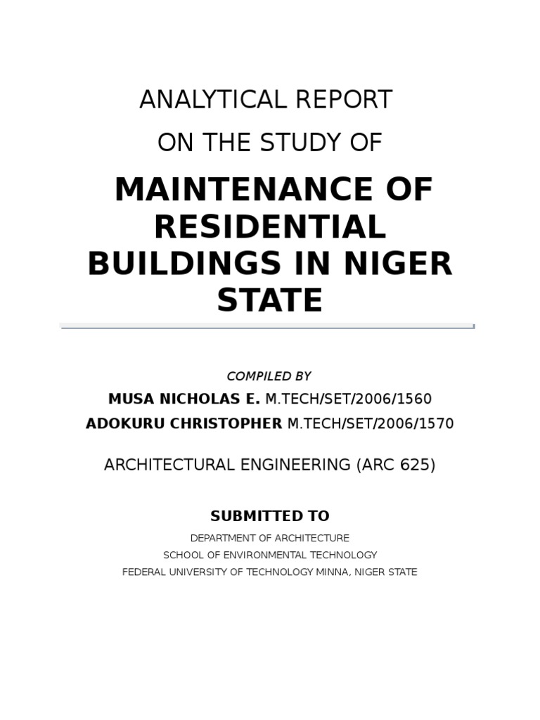 Residential Building Maintenance Study | PDF | Questionnaire | Business