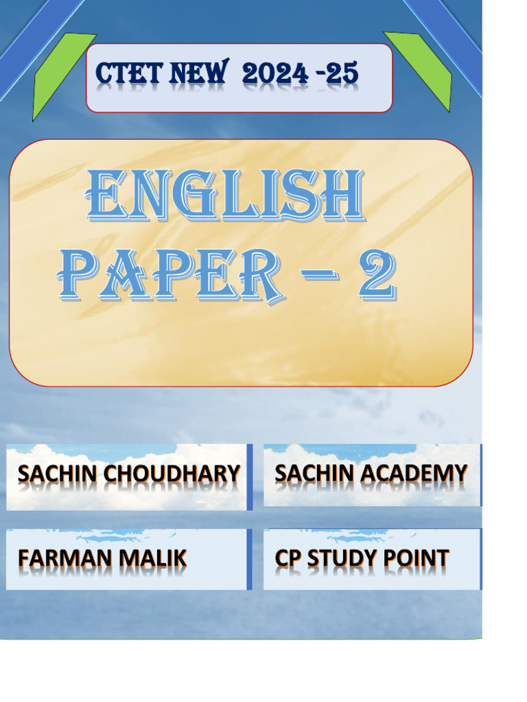 English Paper-2 | PDF | Ellipsis | Educational Assessment