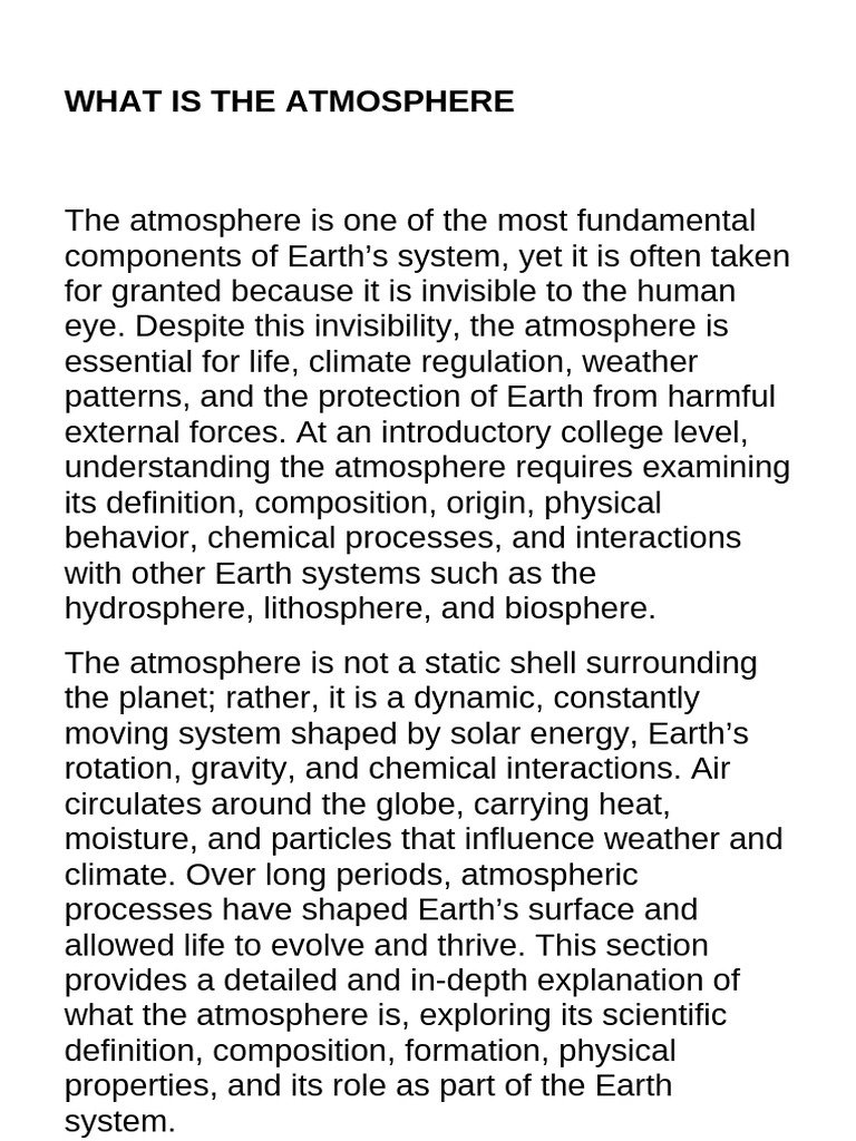 What is the Atmosphere (11) | PDF | Atmosphere Of Earth | Atmosphere