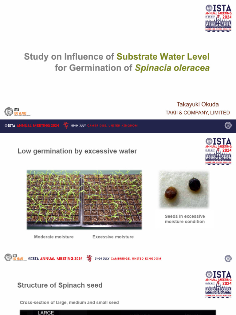Spinacea Germination Committee Study On Influence of Substr | PDF