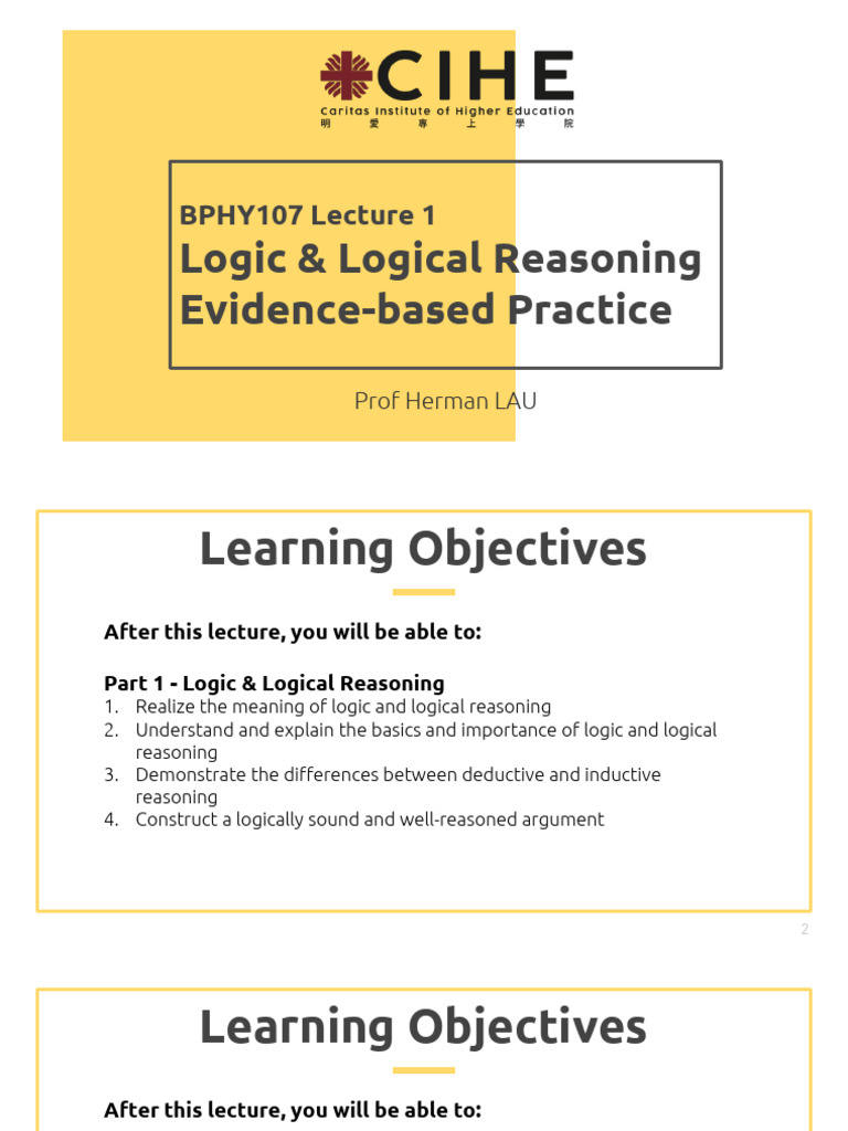 BPHY107 Evidence-Based Practice Clinical Reasoning - Lecture 1 | PDF ...