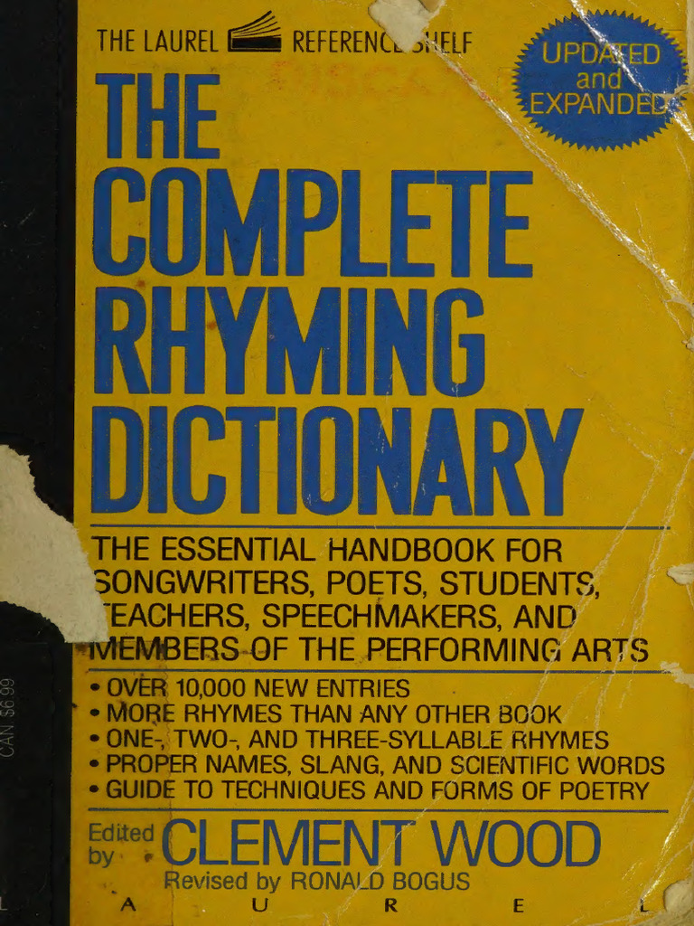 The Complete Rhyming Dictionary Revised - Including The - Clement Wood ...