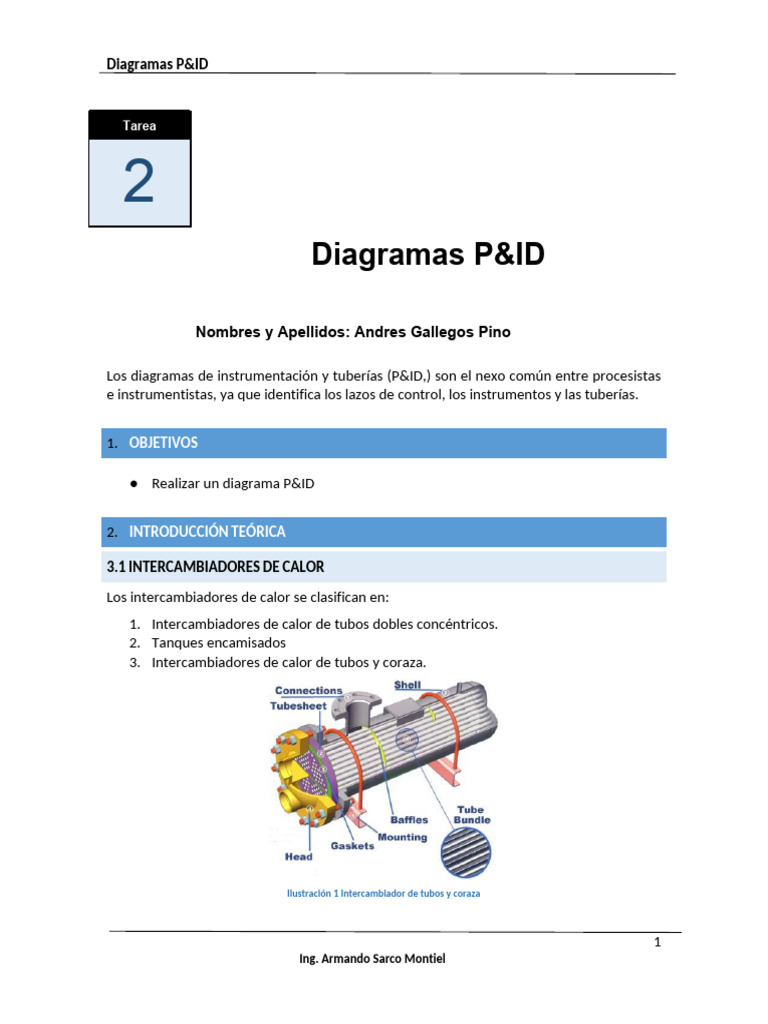 Tarea 2 Diagramas P&ID | PDF | Fenomeno fisico
