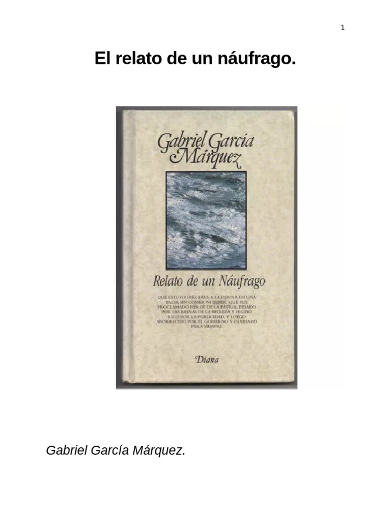 El Relato Del Naufrago | PDF