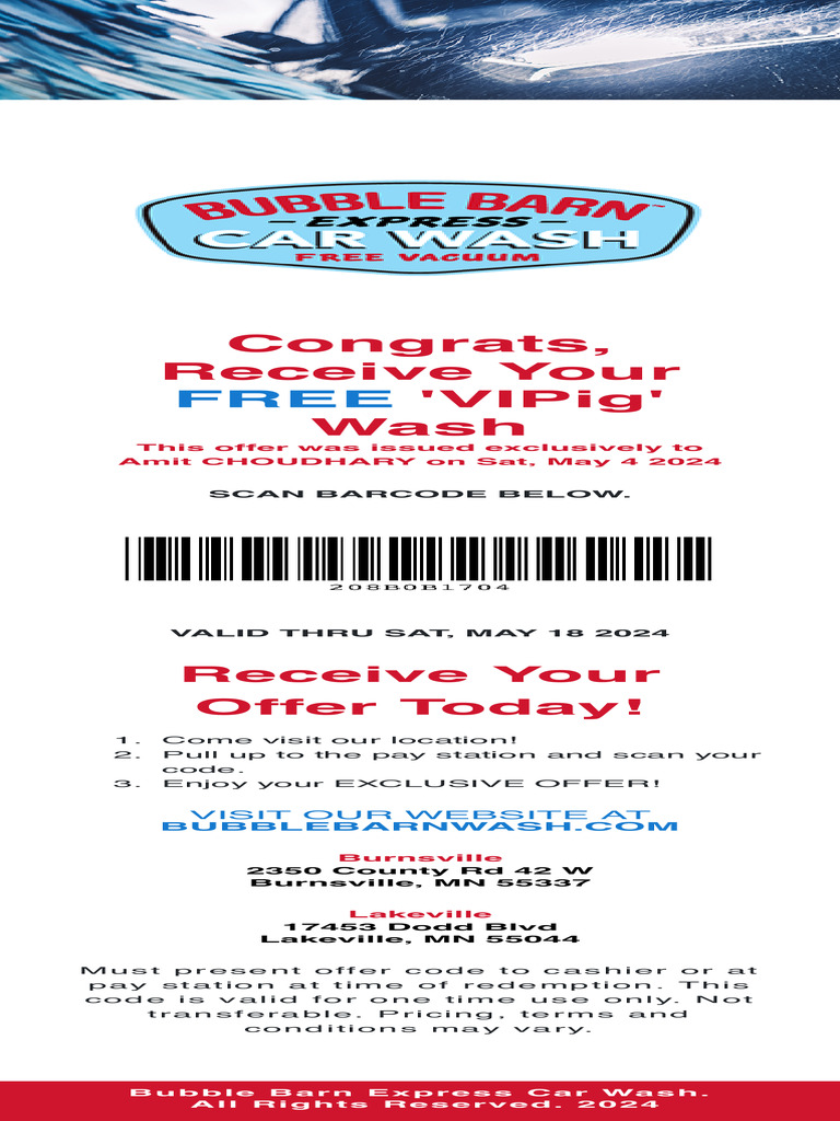 Bubble Barn Express Car Wash | PDF