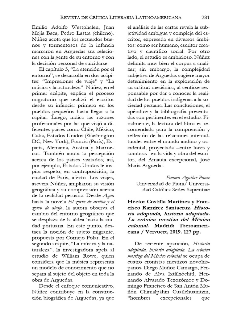 Reseña Libro Héctor Costilla y Francisco Ramírez Santacruz RCLL 2019 ...