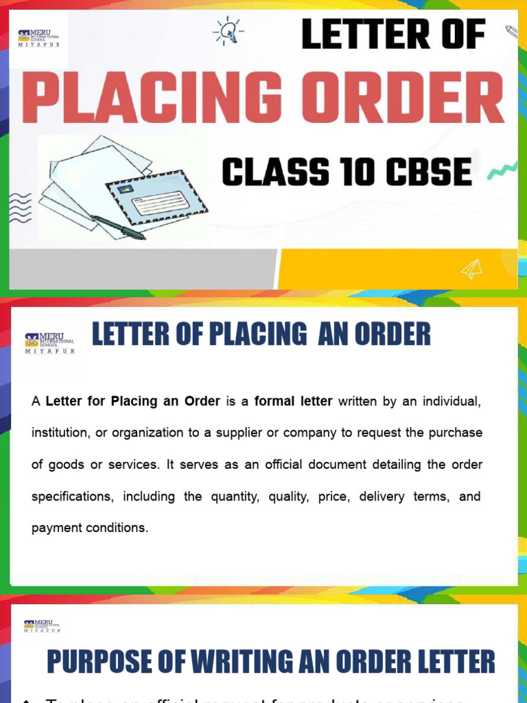 Order Letter Template and Guidelines | PDF | Specification (Technical ...