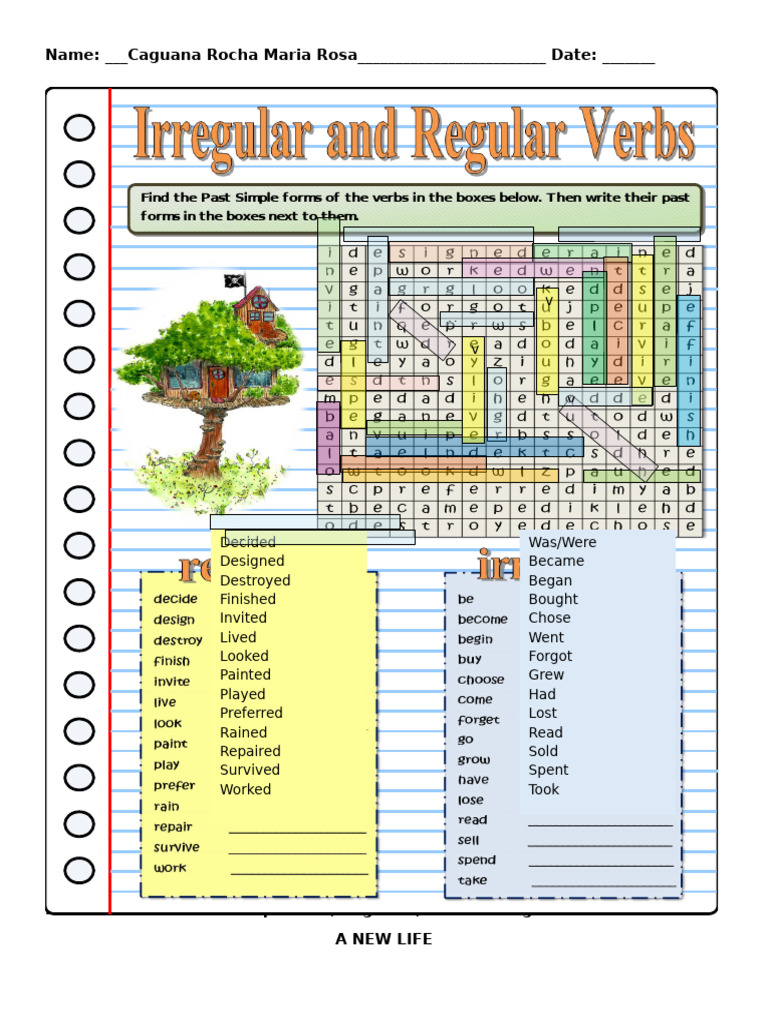 Past Simple Regular and Irregular Verbs | PDF | Linguistics