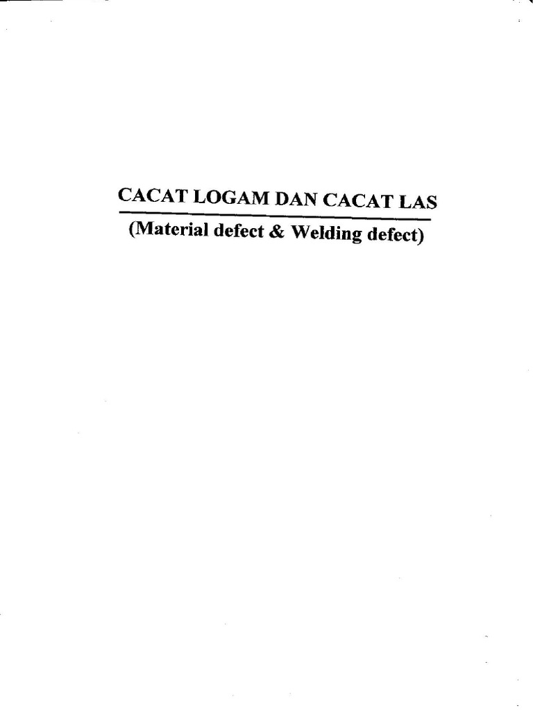 Cacat Logam & Las - New Book | PDF