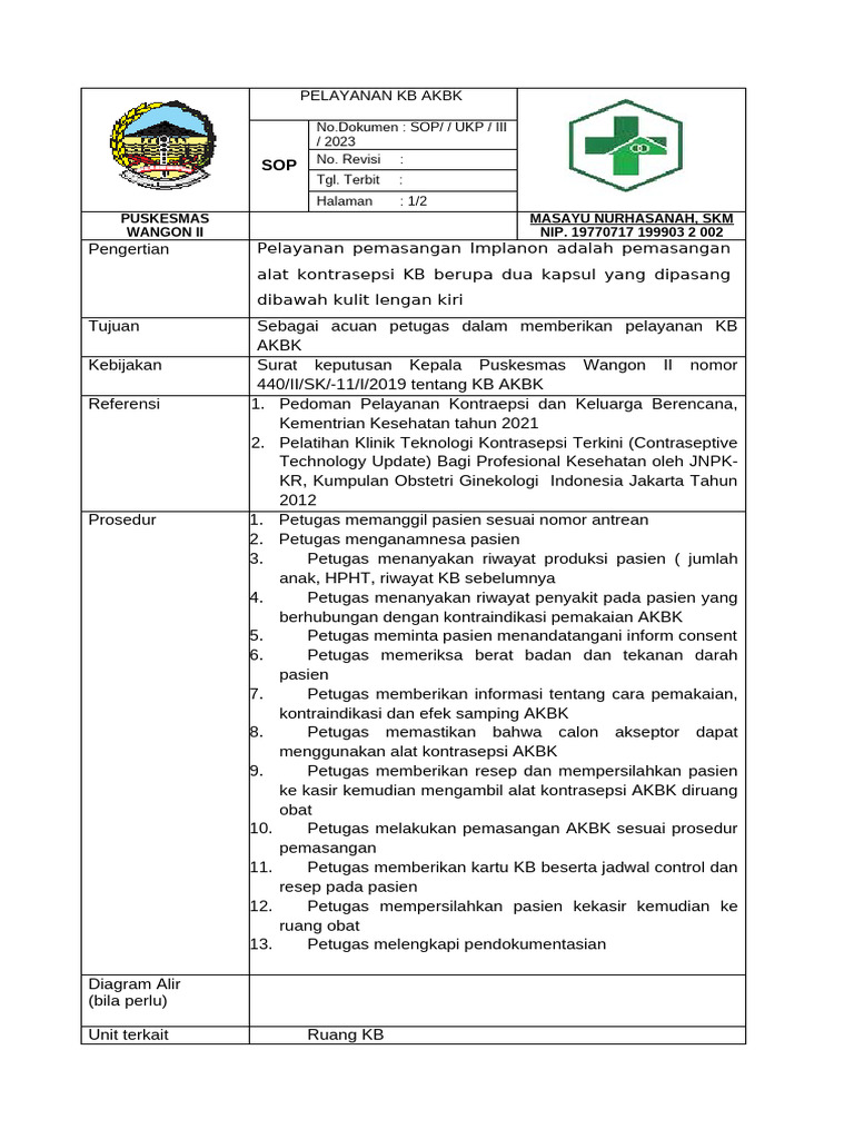 SOP KB AKBK 2023 | PDF