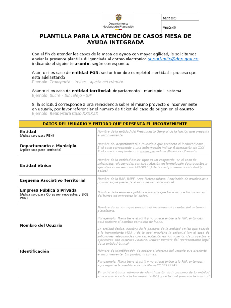 Mesa de Ayuda Nacion | PDF | Usuario (informática) | Informática