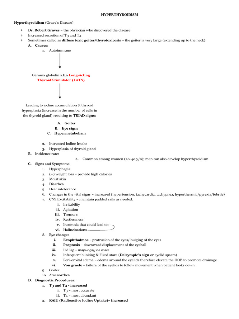 Day 4 Hyperthyroidism Parathyroid Hypo Hyper | PDF | Hyperthyroidism ...