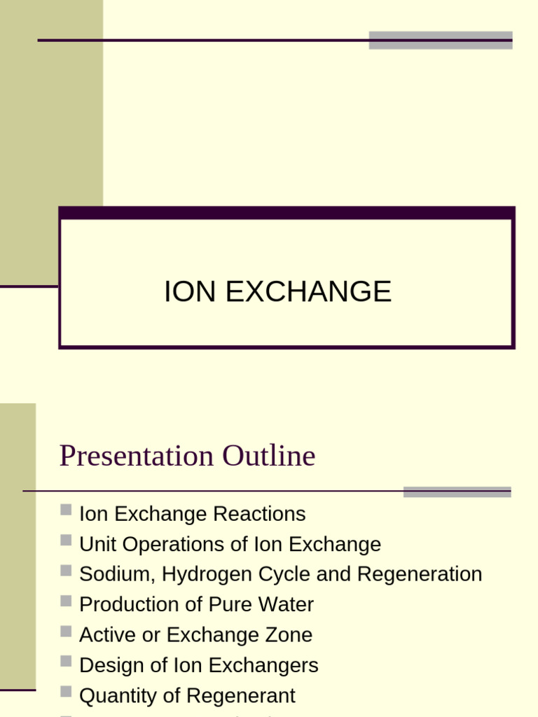 Ion Exchange | PDF