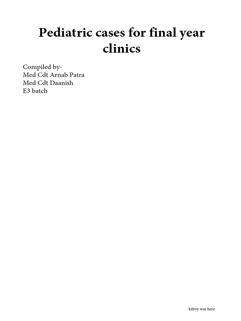 0a - Paeds History Taking | PDF