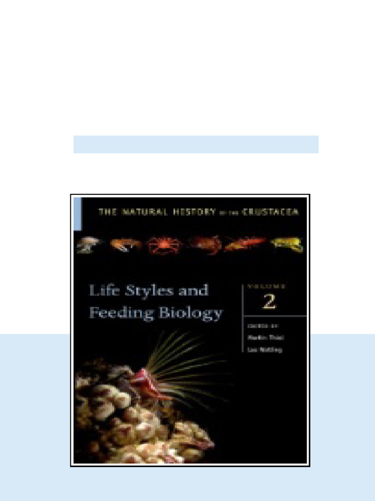 Lifestyles and Feeding Biology Martin Thiel Les Watling Eds PDF Version ...
