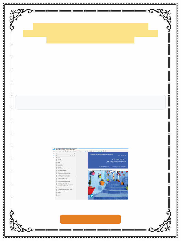 (Original PDF) Social Work An Empowering Profession (9th Edition) ebook ...