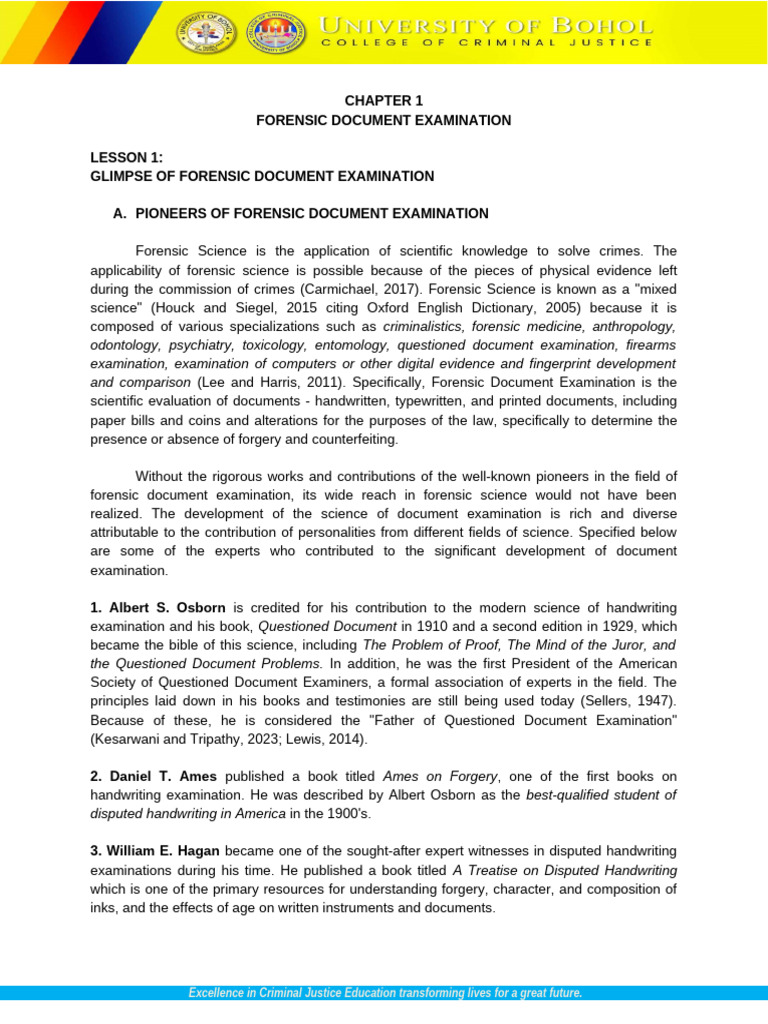 Forensic Document Examination Overview | PDF | Forensic Science ...