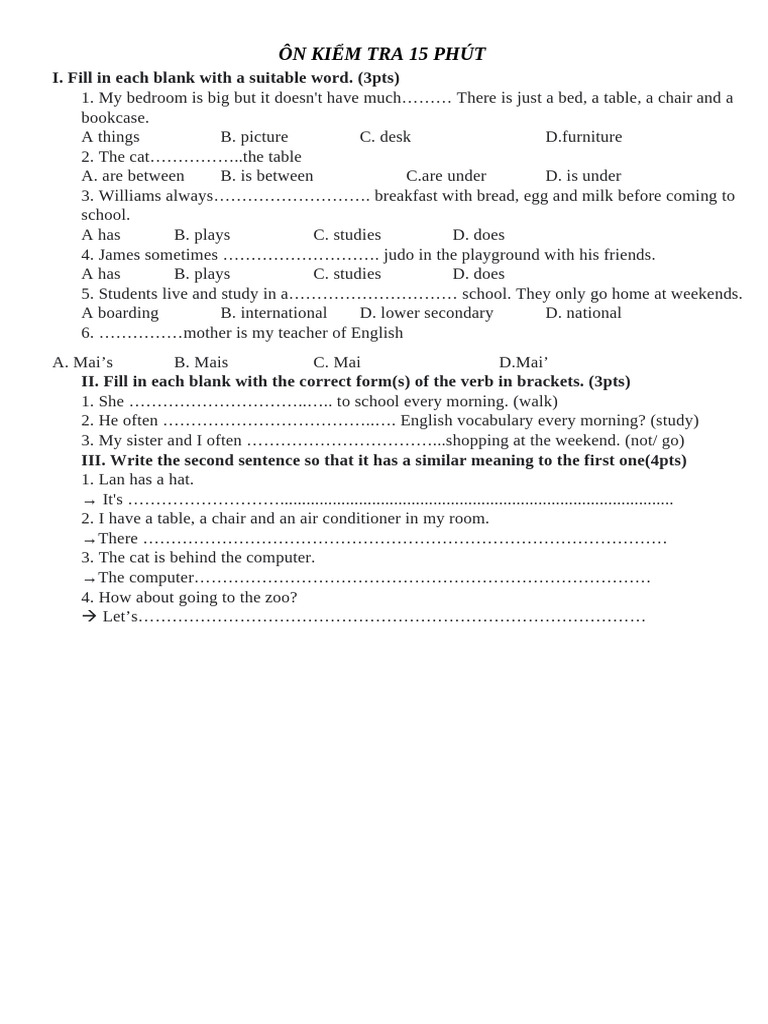 Ôn 15 Phút L P 6 | PDF