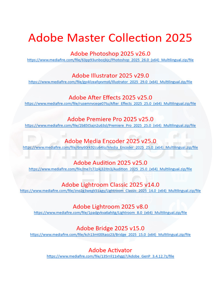 Adobe Master Collection 2025 Download | PDF