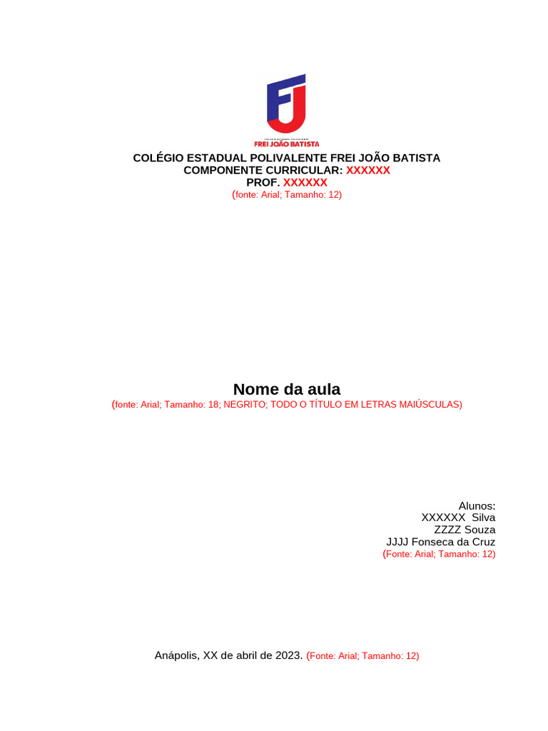 Diretrizes para Relatório Escolar | PDF | Livros | Bibliografia