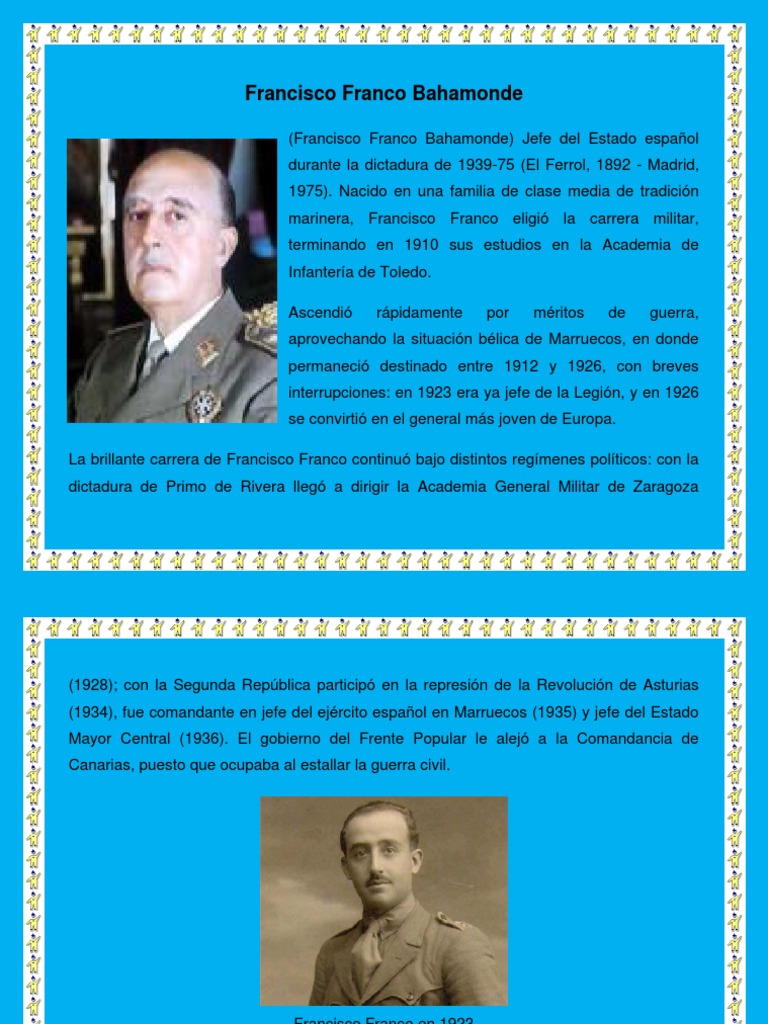 Biografía de Francisco Franco Bahamonde | PDF | Francisco franco ...