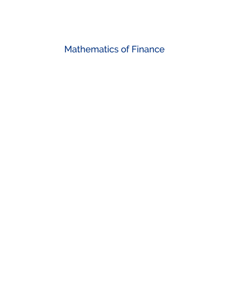 Mathematics of Finance 1708122426. Print | PDF | Interest | Compound ...