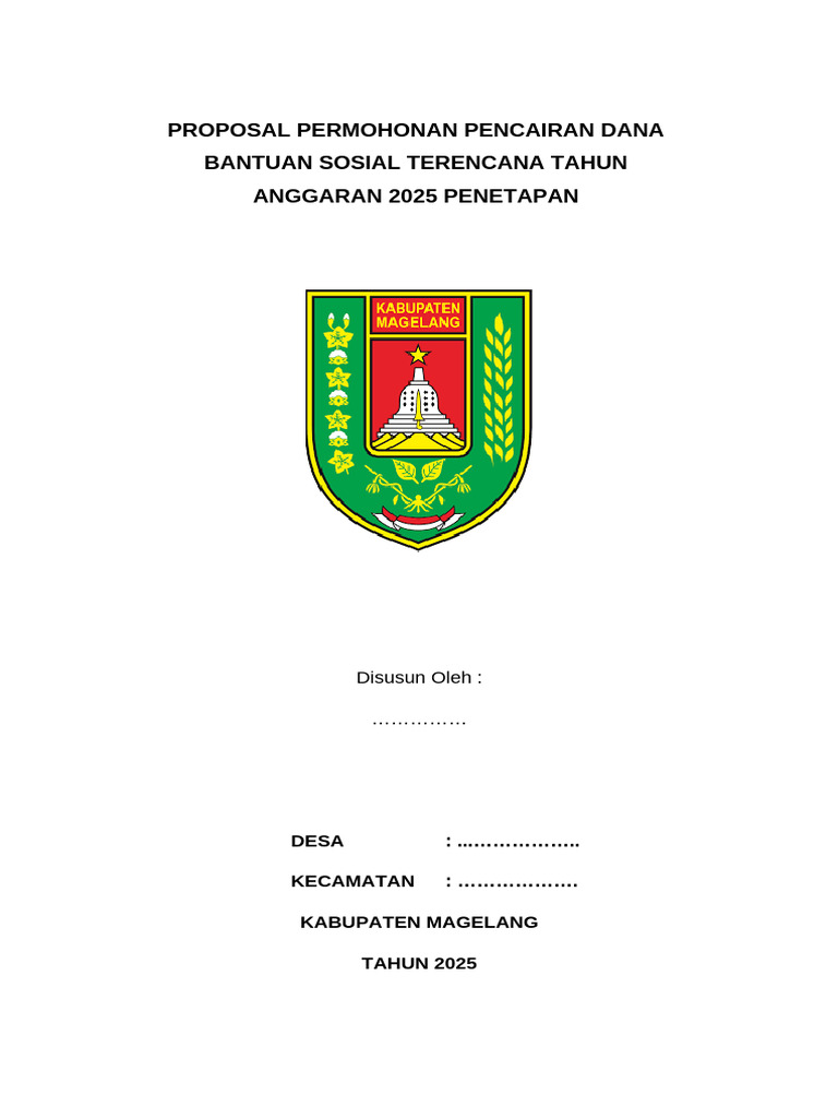 Proposal Pencairan Bansos Uang 2025 | PDF