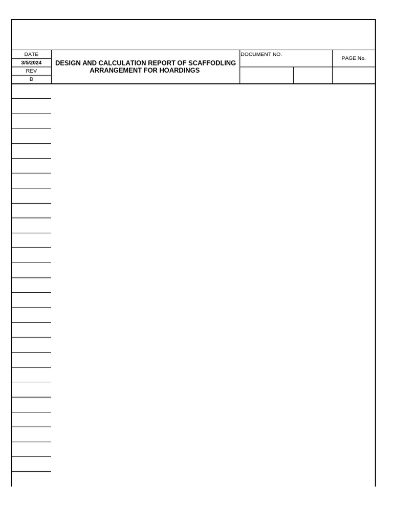 Scaffolding Design and Calculation Report | PDF | Scaffolding | Bending