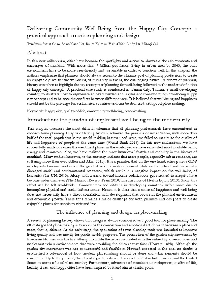 Delivering Community Well Being From The | PDF | Well Being | Happiness