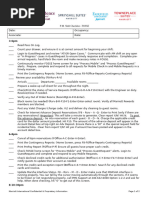 FOSSE AM Shift Checklist for Marriott | PDF