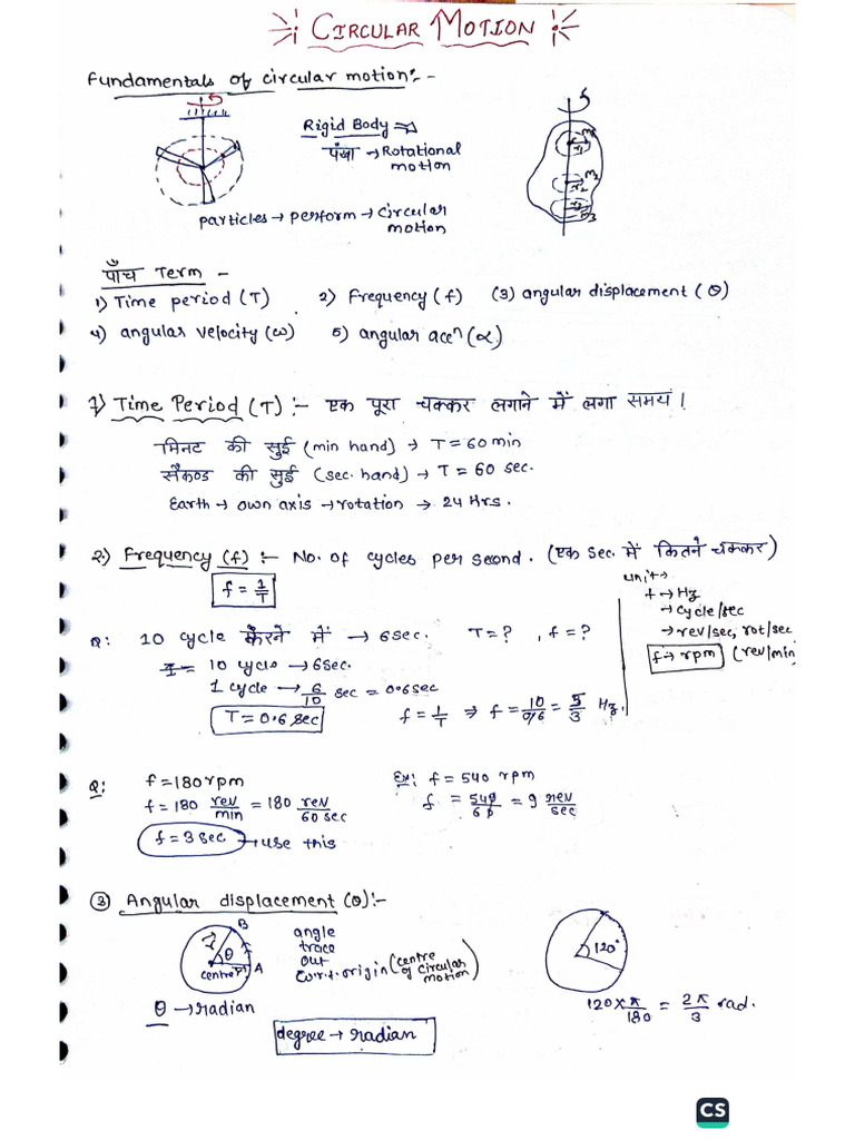 Circular Motion Ag Sir SR | PDF