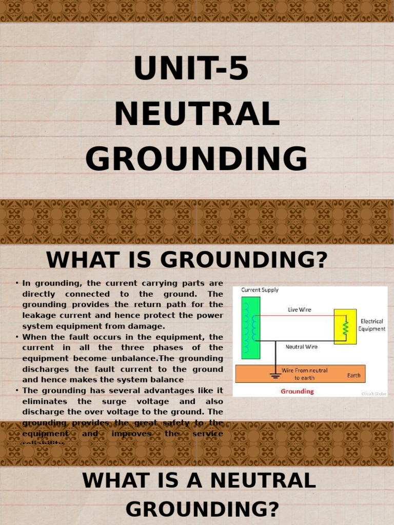 Neutral Grounding in Power Systems | PDF
