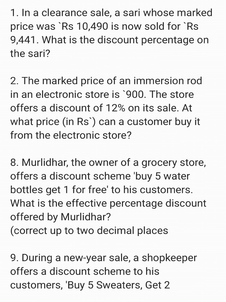 Discount English and Tamil | PDF
