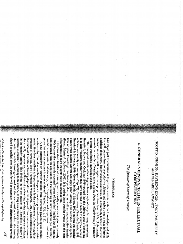 3 - Johnson Et Al (2011) General Versus Specific Intellectual ...