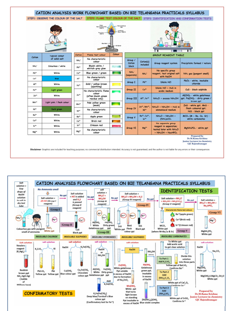 Anion Analysis Flowchart for Chemistry | PDF | Infographics ...