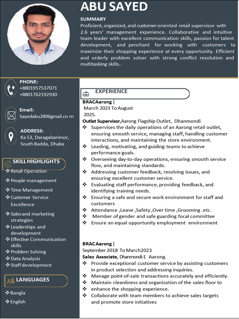Experience: Skill Highlights | PDF | Communication | Business