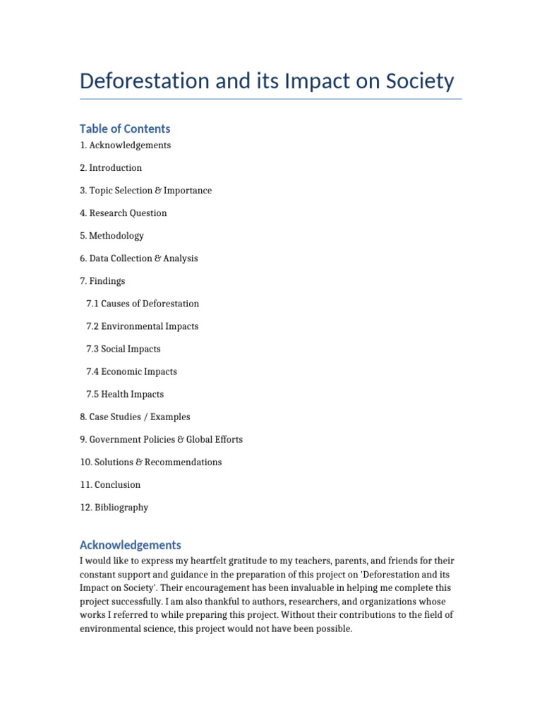 Deforestation Project Expanded-2 | PDF | Deforestation | Forests