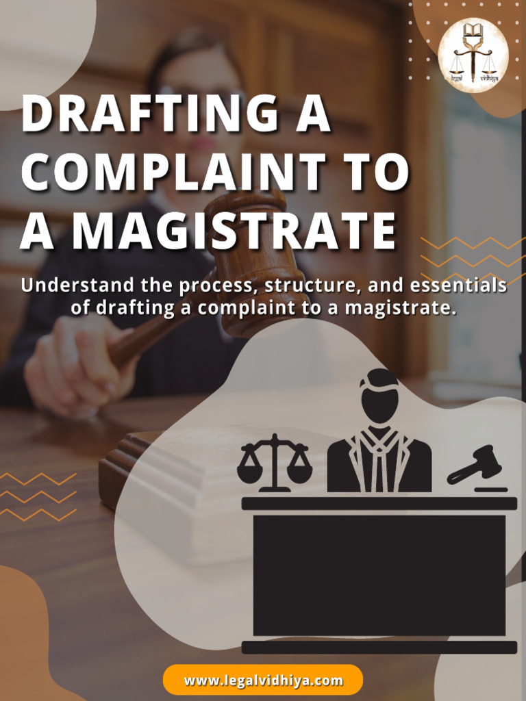 Drafting A Complaint To A Magistrate | PDF | Complaint | Crimes