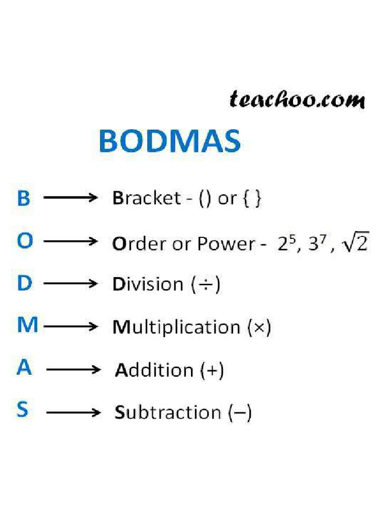 bodmas | PDF